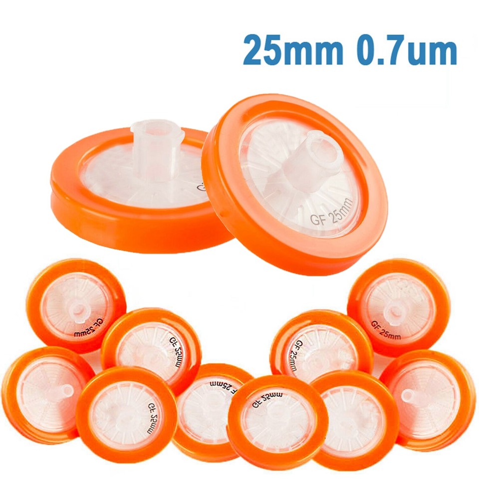 GF Syringe Filter,Lab Filter Hydrophilic0.7um Pore Size,25mm Diameter ...