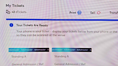 2 BRUCE SPRINGSTEEN Tickets Prag Prague FRONT OF STAGE FOS Stani A 15. ...