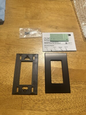 Lutron FP-WBX1-MLMT1 NT-R3-NFB-BLA BLACK METAL SCREWLESS PLATE. 1 Gang ...