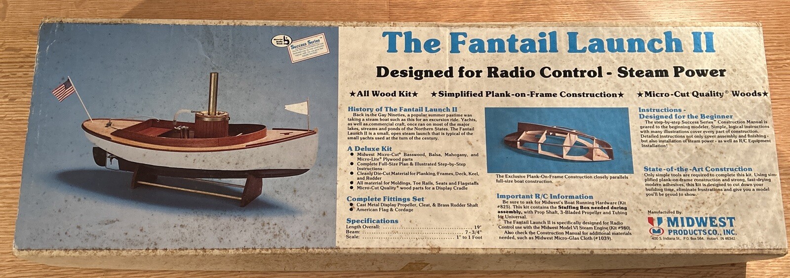 UNBUILT Midwest Fantail Launch II Ship Designed for Steam Power Model ...
