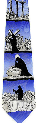 Last 5 Days Men's Necktie Religious Christian Easter Jesus Faith Blue ...