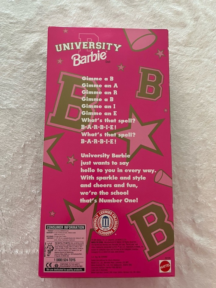 Georgia Bulldogs University Barbie Doll Cheerleader 1996 Mattel | eBay
