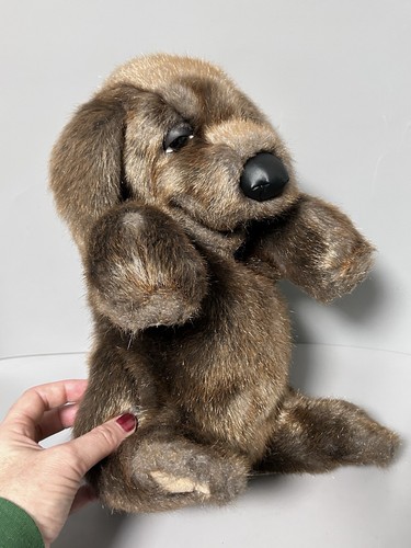 Folkmanis Sitting Dog Brown Lab Puppy - Full Body Hand Puppet Realistic ...