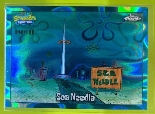 2025 Topps Chrome SpongeBob SquarePants Sea Needle Aqua Lava Refractor ...