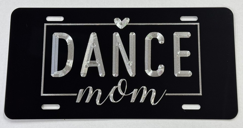 Dance Mom Car Tag Diamond Etched Reflective Engraved Metal License ...