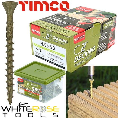 TIMCO C2 Deck Fix Premium Decking Screws Torx Exterior Green Timber Construction | eBay UK