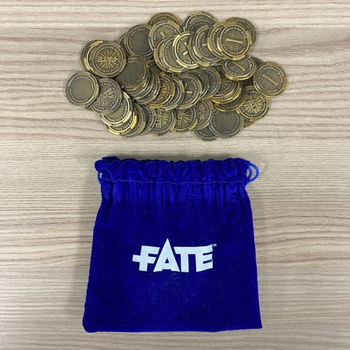 FATE RPG ROLE PLAY SYSTEM TOKEN COUNTER SET X 48 METAL COINS FATE ...