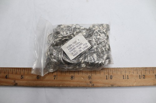 (144-Pk) Uline Split Key Rings Nickel 1" 7007 N | eBay