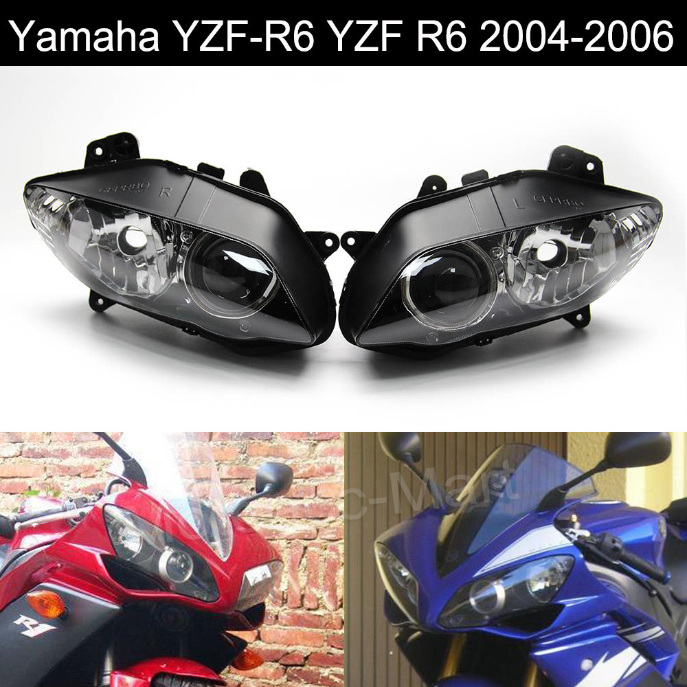 YZF-R1 Headlight Front Clear Head Lamp Housing Assembly For Yamaha 2004 ...