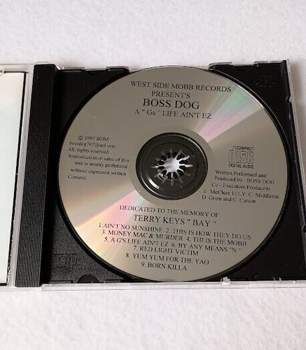 Boss Dog CD A G's Life Ain't EZ Hip Hop Rare West Side Mobb Gangsta 90 ...