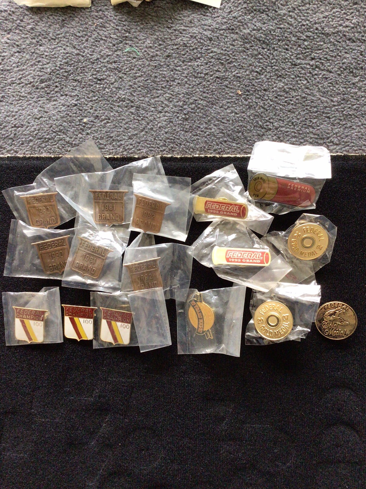 Vintage Federal Ammunition Lapel Pins (16) And Patches (4) New ...