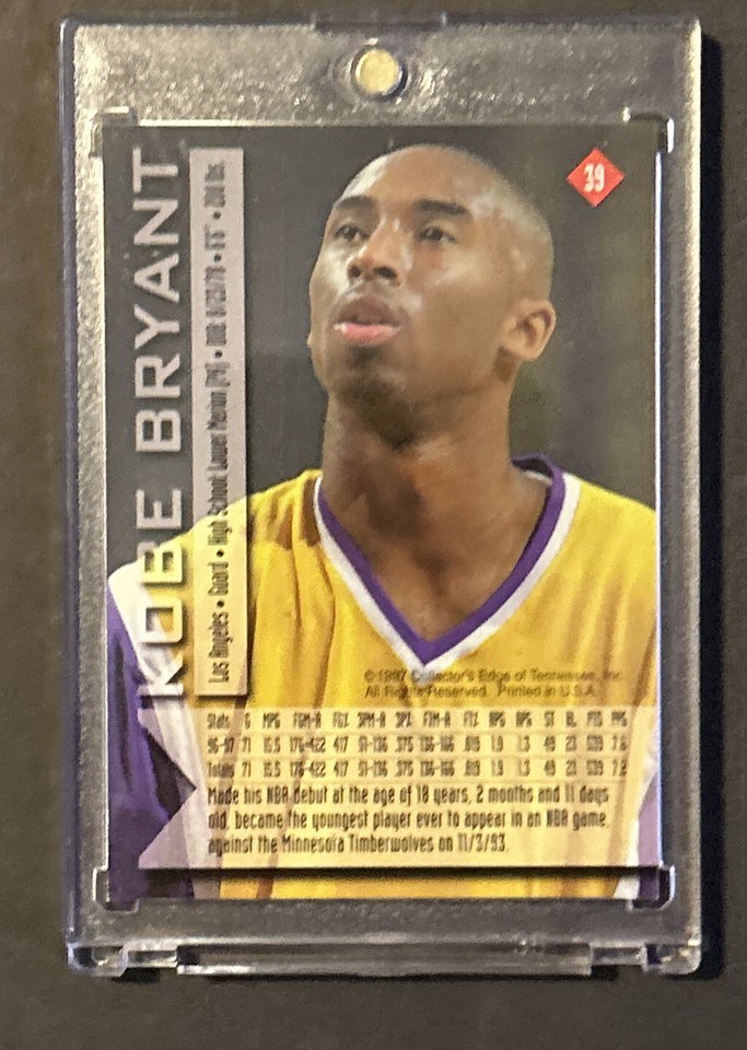 1997-98 Collector's Edge Impulse Gold Kobe Bryant #39 Gold Trophy ...