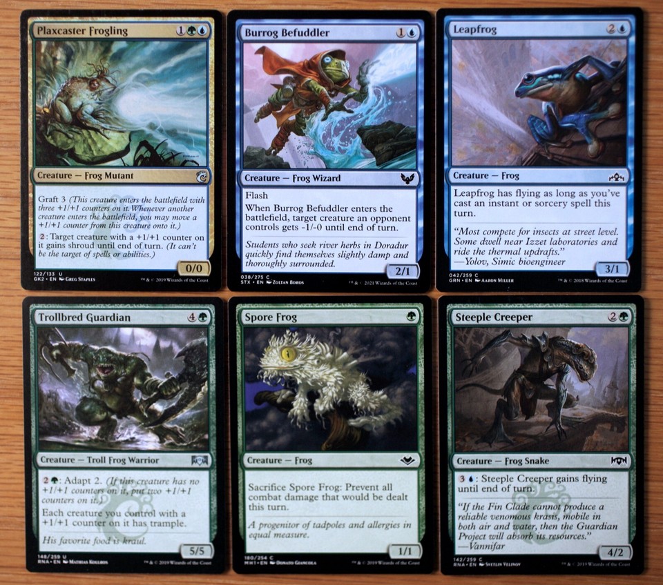 Set of 12 Green Blue Frog Creatures *NM* (Magic MTG) Froghemoth, Spore ...