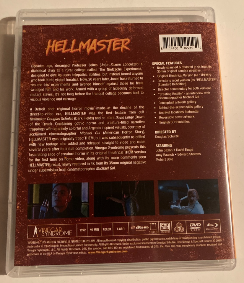 Hellmaster Blu-ray + DVD - Vinegar Syndrome | eBay UK