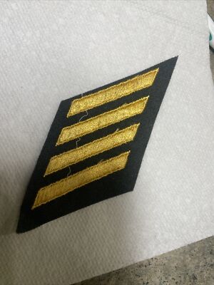 Authentic WWII US Navy USN Hash Marks Patch Gold on Black | eBay