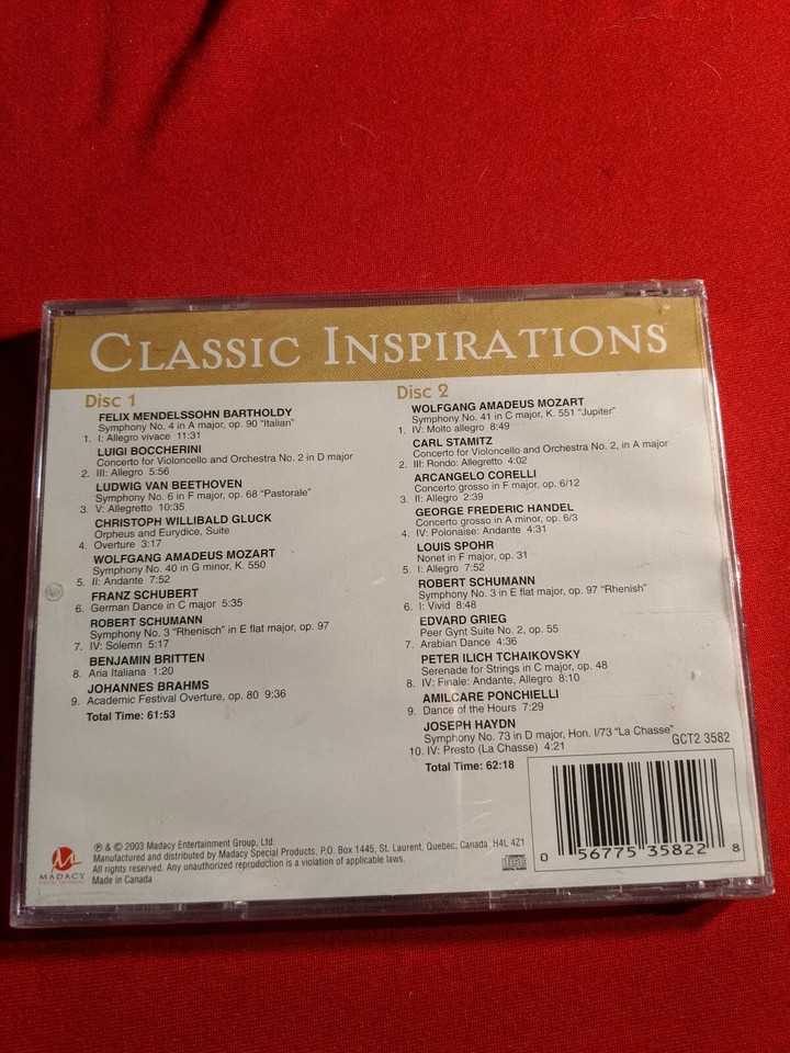Classic Inspirations (CD, Jan-2004, 2 Discs) BRAND NEW SEALED ...