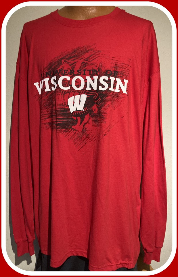 UNIVERSITY OF WISCONSIN JANSPORT LONG SLEEVE PULLOVER TSHIRT ADULT ...