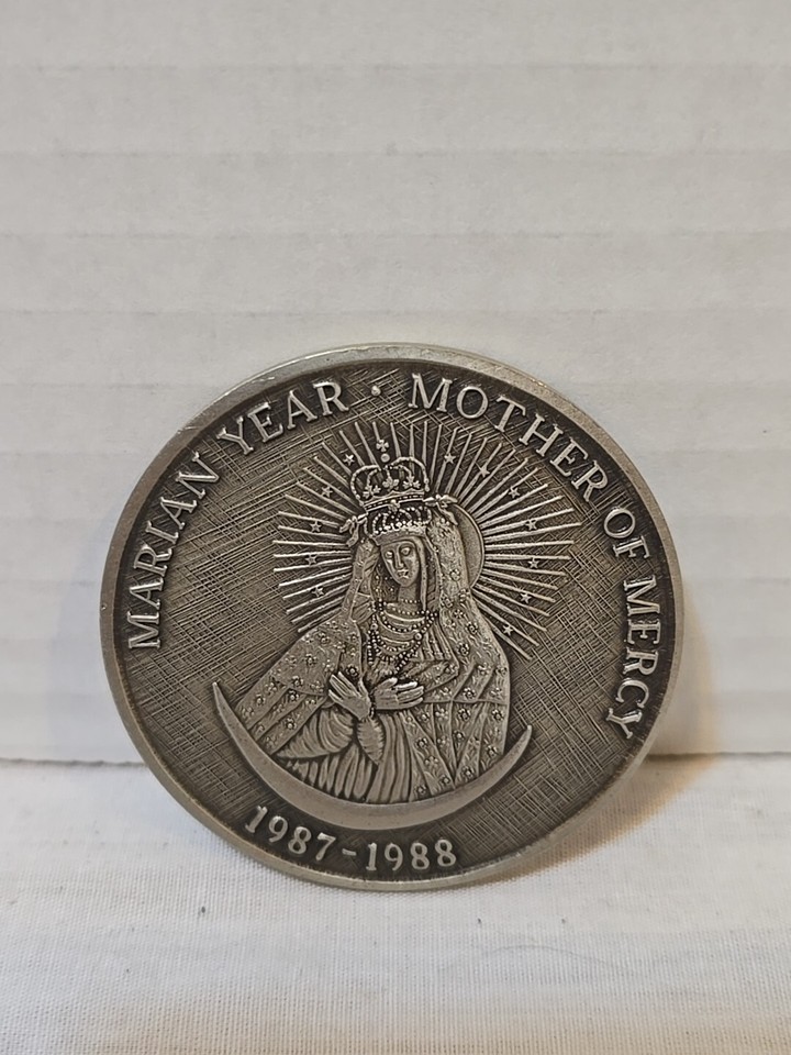 JOHN PAUL II TOTUS TUUS MARIAN YEAR MOTHER OF MERCY COIN MEDAL 1987 ...