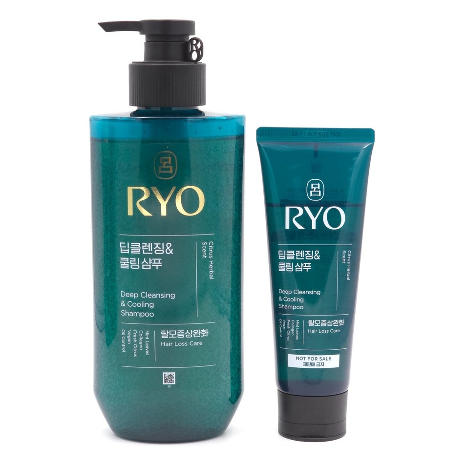 RYO Deep Cleansing & Cooling Shampoo Set 480ml + 112ml Hair Loss Care K-Beauty | eBay