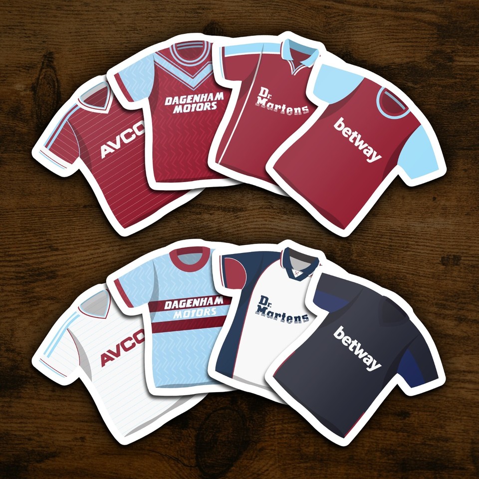 West Ham Retro Kit History Poster | Football Print A4 A3 A2 A1 A0 | eBay UK