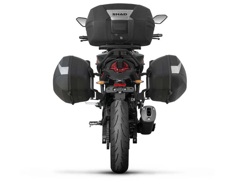 SHAD SH44 Motorcycle Top Box Black 44L Waterproof 2 Helmet Case Luggage ...