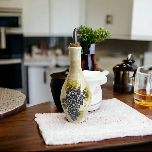Cabernet Tabletoppers Unlimited Olive Oil Bottle 11" Hand Painted ...