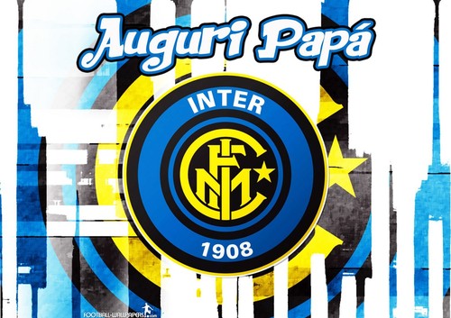 Cialda INTER LOGO PAPA NOME COMPLEANNO Decorazione Torta Ostia o ...