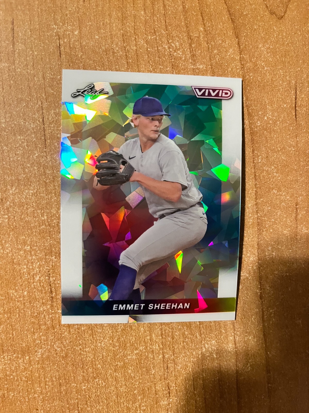2023 Leaf Vivid - Emmet Sheehan - White Crystal Refractor #d 3/6 | eBay