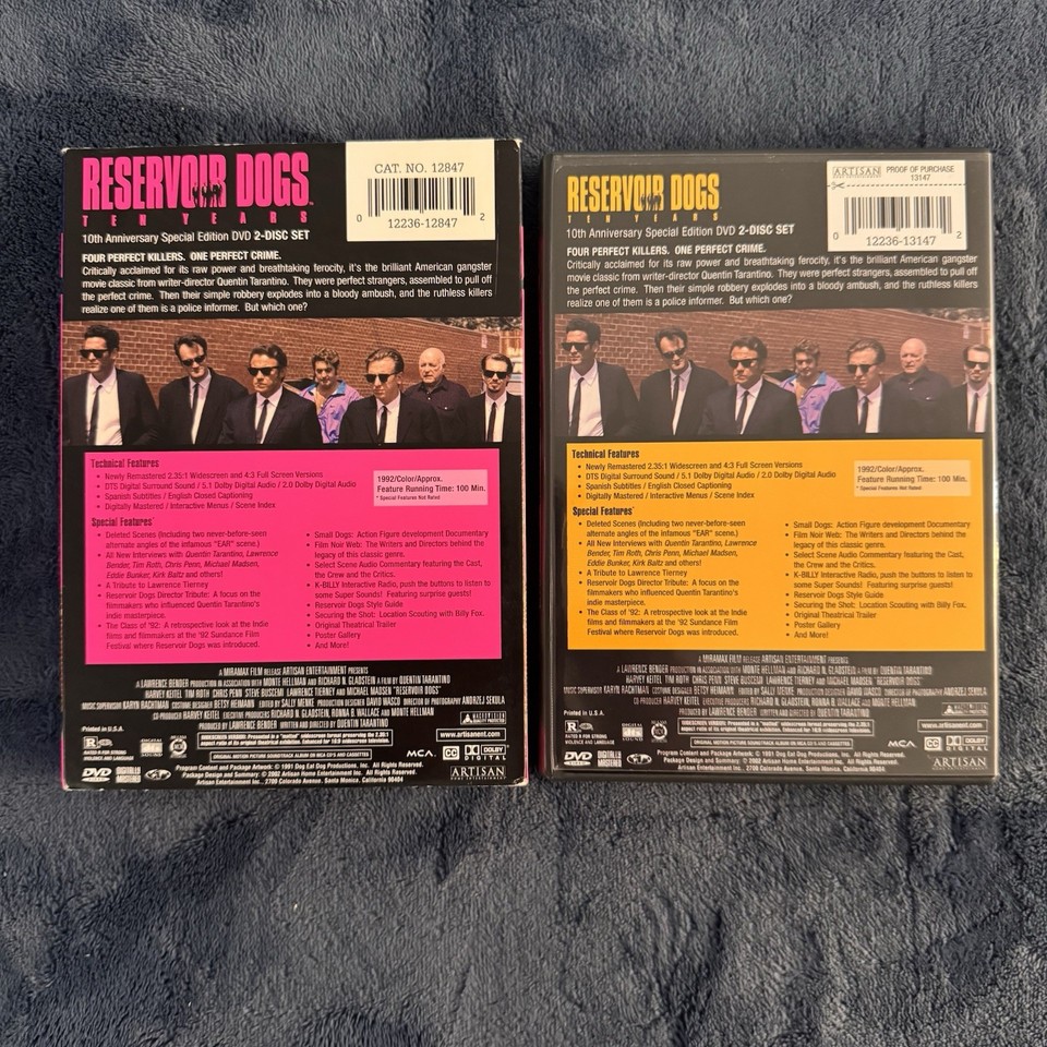 Reservoir Dogs Mr. Pink 10th Anniversary Edition (DVD, 2002, 2-Disc Set ...