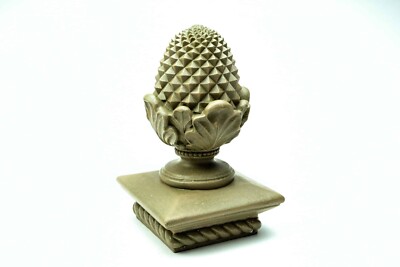 Sculptured Polystone Pineapple Post Cap with Rope Base, 3.5", Moss | eBay