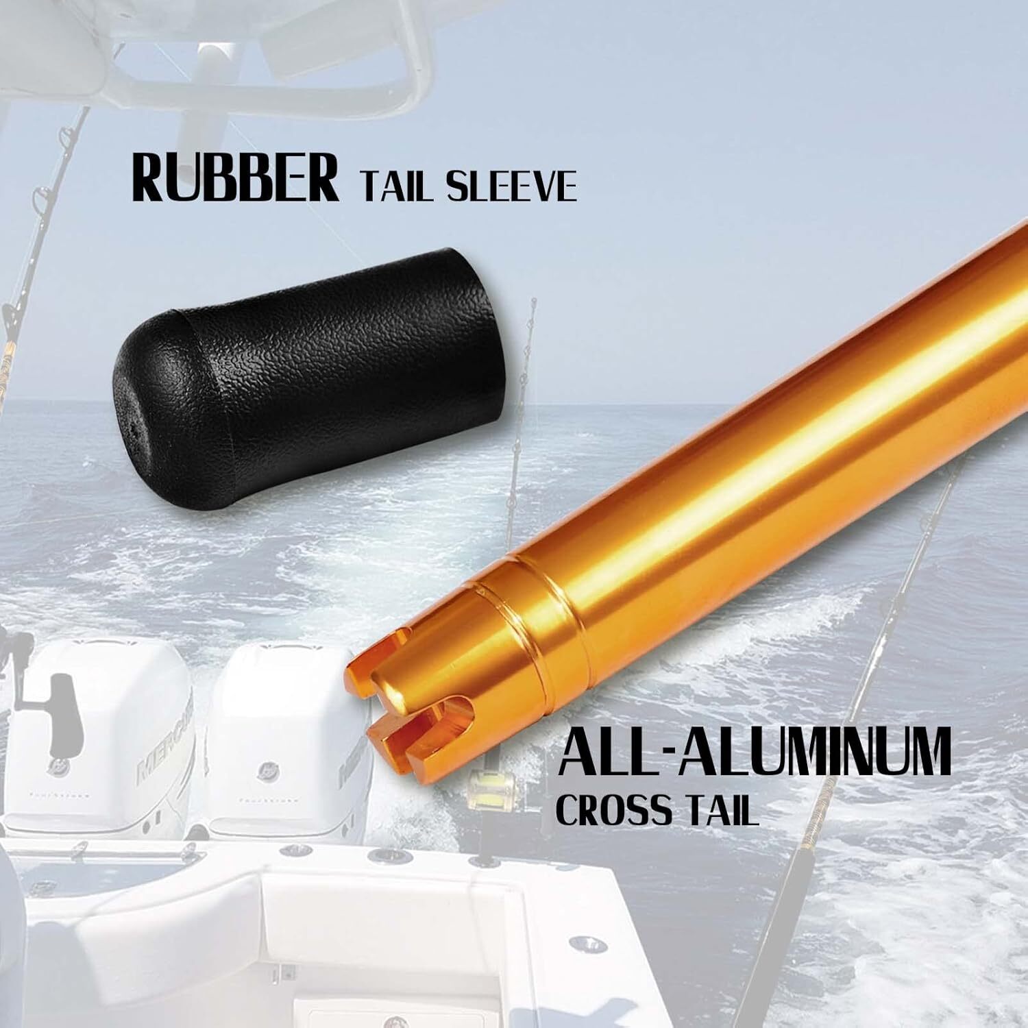 Saltwater Fishing Rod 2 Piece Bent Butt Trolling Rod Deep Sea Roller ...