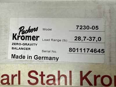 PACKERS KROMER 7230-05 ZERO-GRAVITY BALANCER 28,7-37,0LBS | eBay