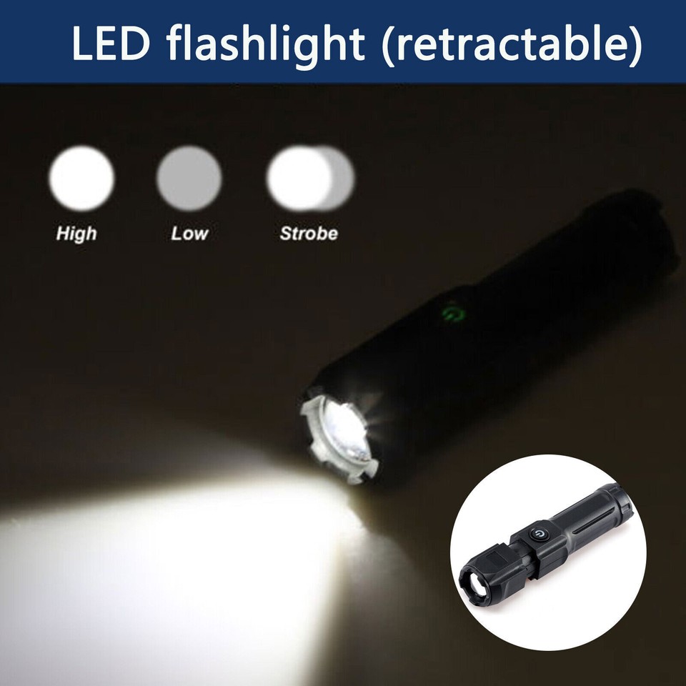 Super Bright 1200000LM LED Flashlight Tactical USB Rechargeable Police ...