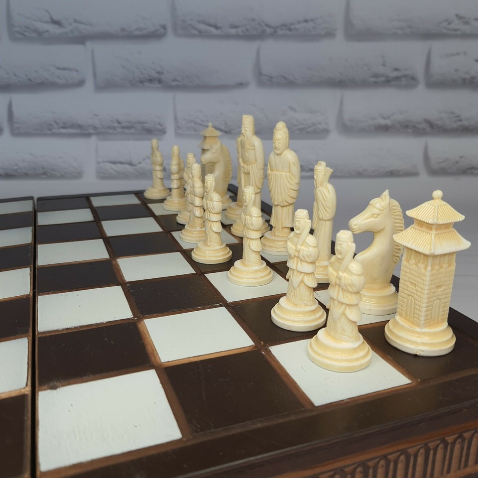 East style, vintage chess set, soviet chess set, old chess, antique ...