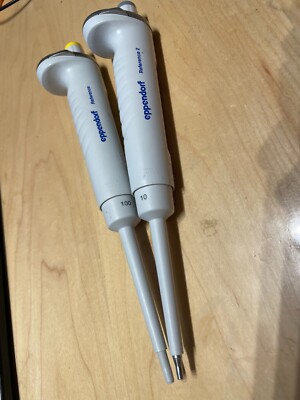Eppendorf Reference 2 set Pipette single 1-10ul 10-100 pipet variable ...