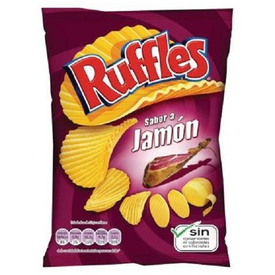4 X 150 g - Ruffles / LAYS POTATO CRISPS - SPANISH SERRANO HAM TASTE | eBay