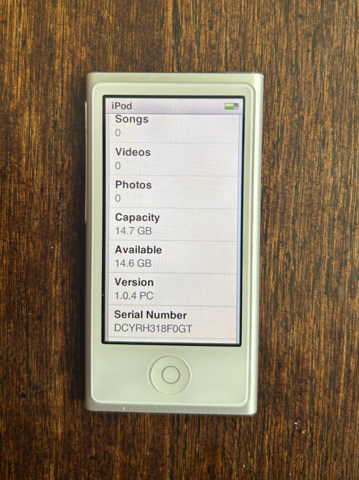 iPod Nano 7th Generation Model A1446 Silver Reset and Works Nicely | eBay