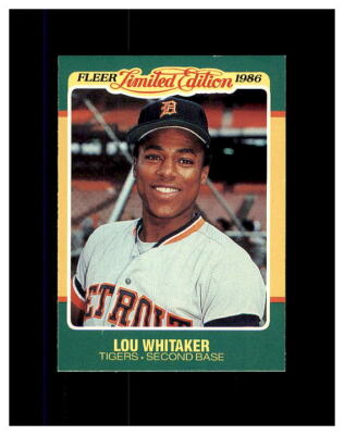 1986 FLEER LIMITED EDITION #44 LOU WHITAKER MINT | eBay