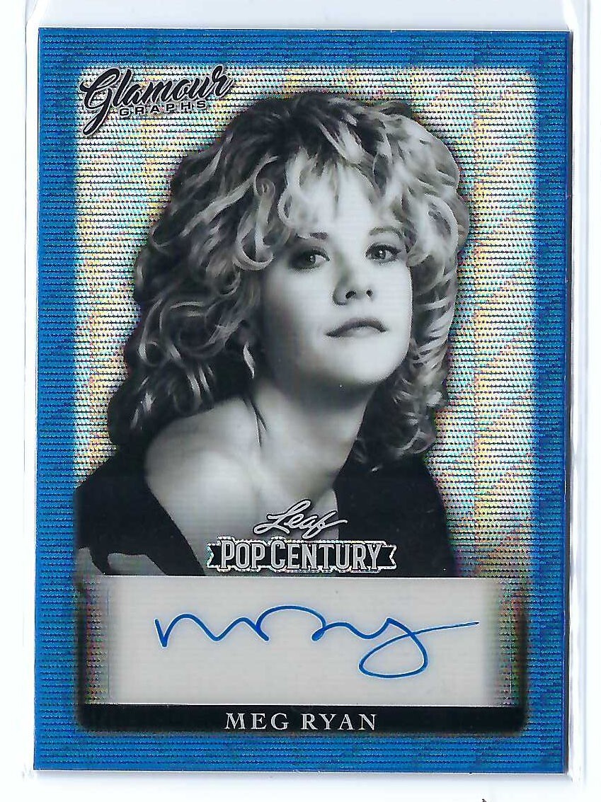 MEG RYAN 2022 LEAF POP CENTURY GLAMOUR GRAPHS BLUE WAVE AUTO AUTOGRAPH ...