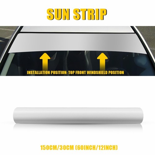 60"x12" Windshield Sun Vinyl Strip Decal Windshield Film Sticker Matte ...