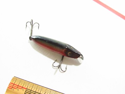 EX + RARE 1930s RED Dace Heddon River Runt #9409 N Fishing Lure ...