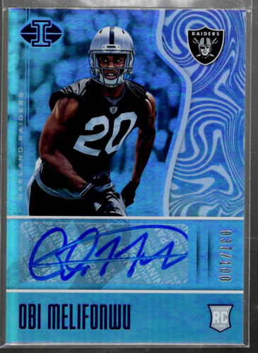 B4161- 2017 Panini Illusions Bleu #178 Obi Melifonwu Auto / 100 ( Carte ...