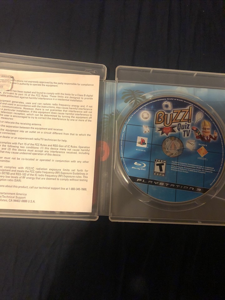 BUZZ! QUIZ TV - PS3 Trivia Game Playstation 3 Used, Very Good | eBay