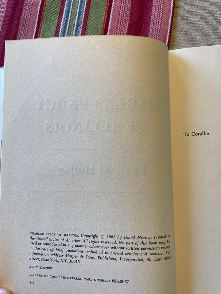 SIGNED book Illinois Senator Charles Percy Autograph | eBay