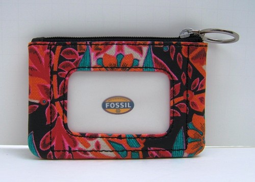 FOSSIL Star Floral Coin Card Case Wallet NWT | eBay