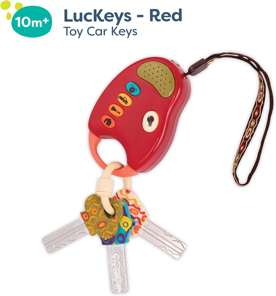 - Funkeys- Pretend Play- Toy Keys for Toddlers and Babies Red- 10 ...
