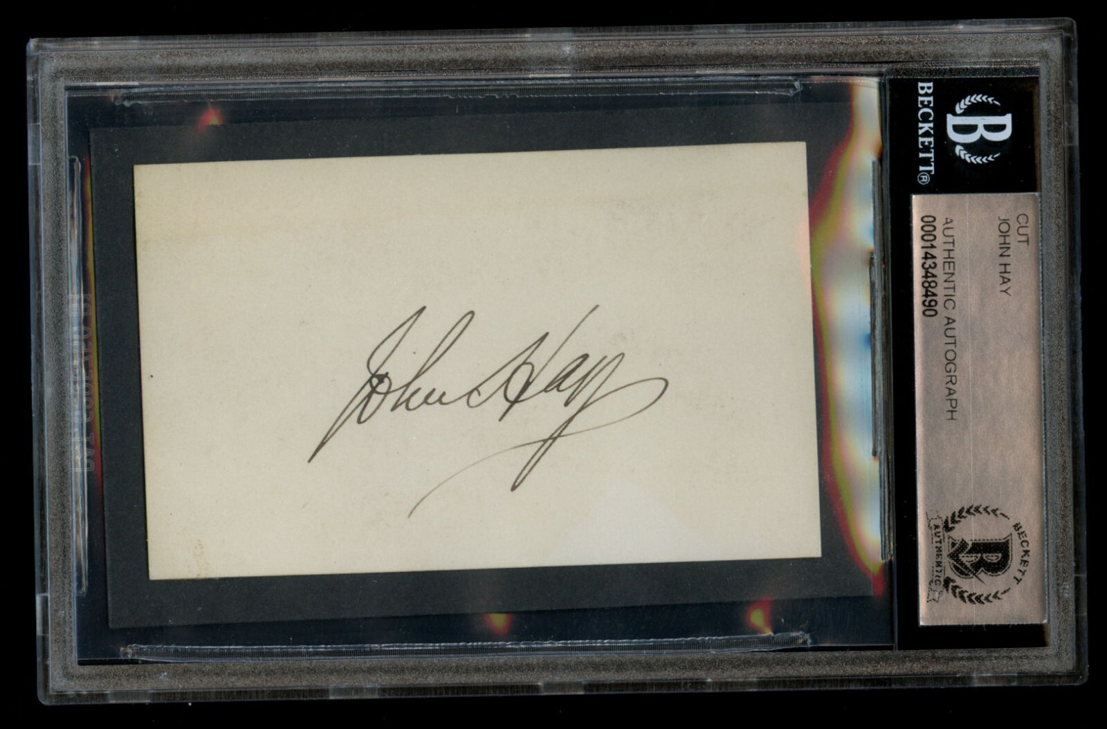 John Hay signed autograph auto 2x3 cut Secretary President Lincoln BAS ...