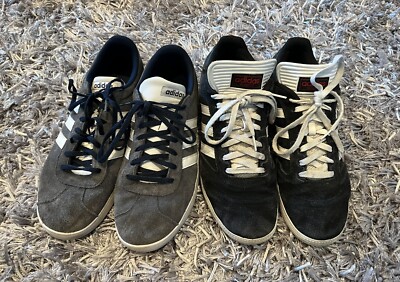 2 ADIDAS Sneakers Busenitz Mens Blck/wht/ Red & pgd 789006 Blue Suede ...