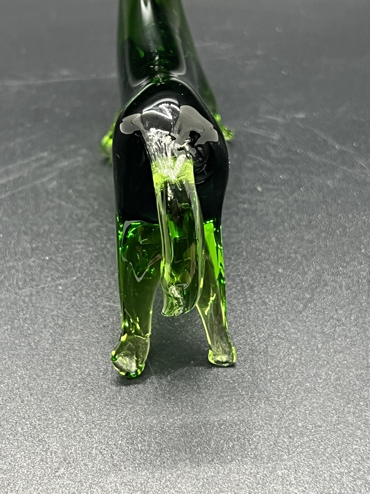 Vintage Rainbow Viking Hand Blown Green Art Glass Horse Figurine | eBay