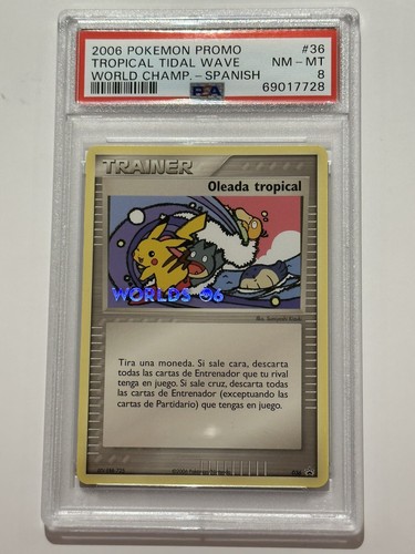 2006 Pokemon Promo World Champ Spanish - Tropical Tidal Wave #036 PSA 8 ...